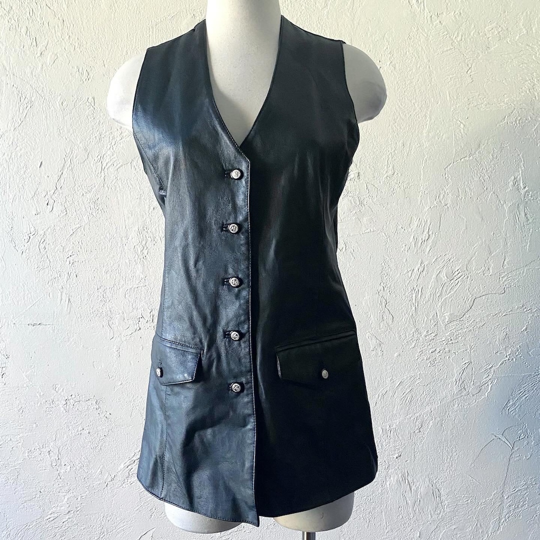 Via Max Leather Vest - Etsy