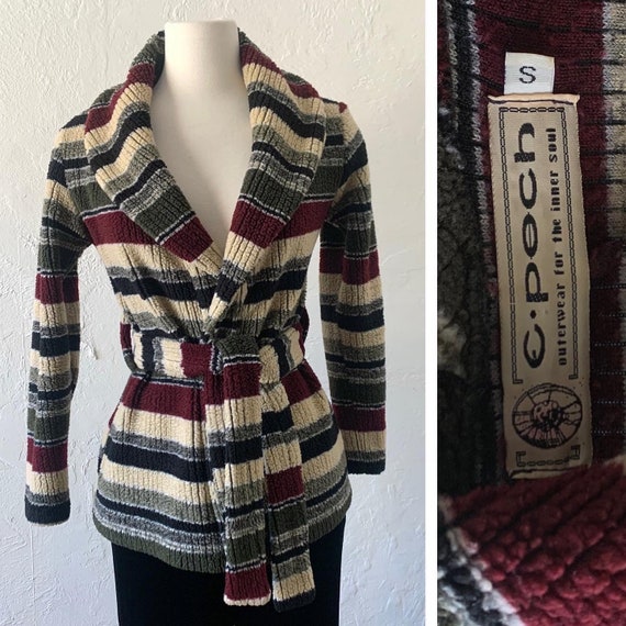 Cozy fleece wrap sweater jacket xs / sm - Gem