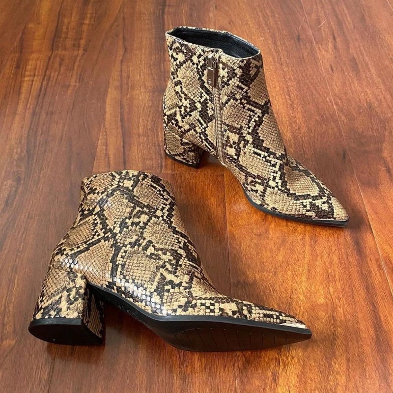 Snake Skin Boots - Etsy