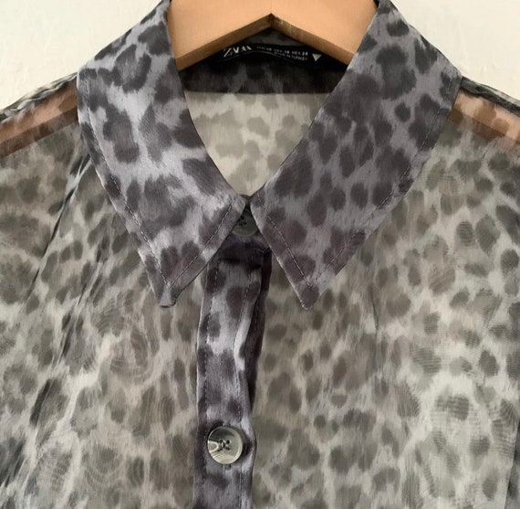 Zara sheer organza blouse - Gem