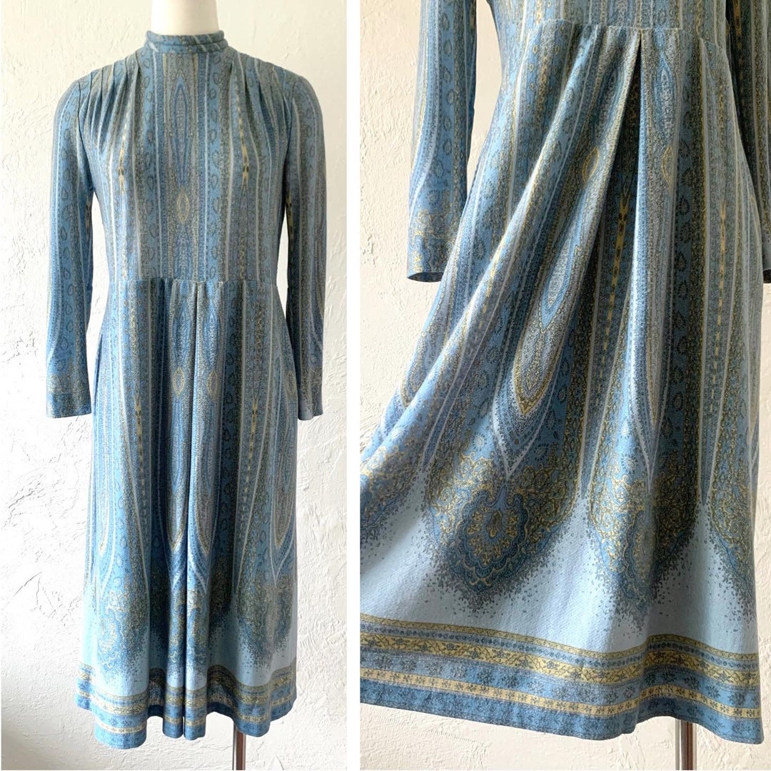 60s Engineered Print Midi Dress - Etsy