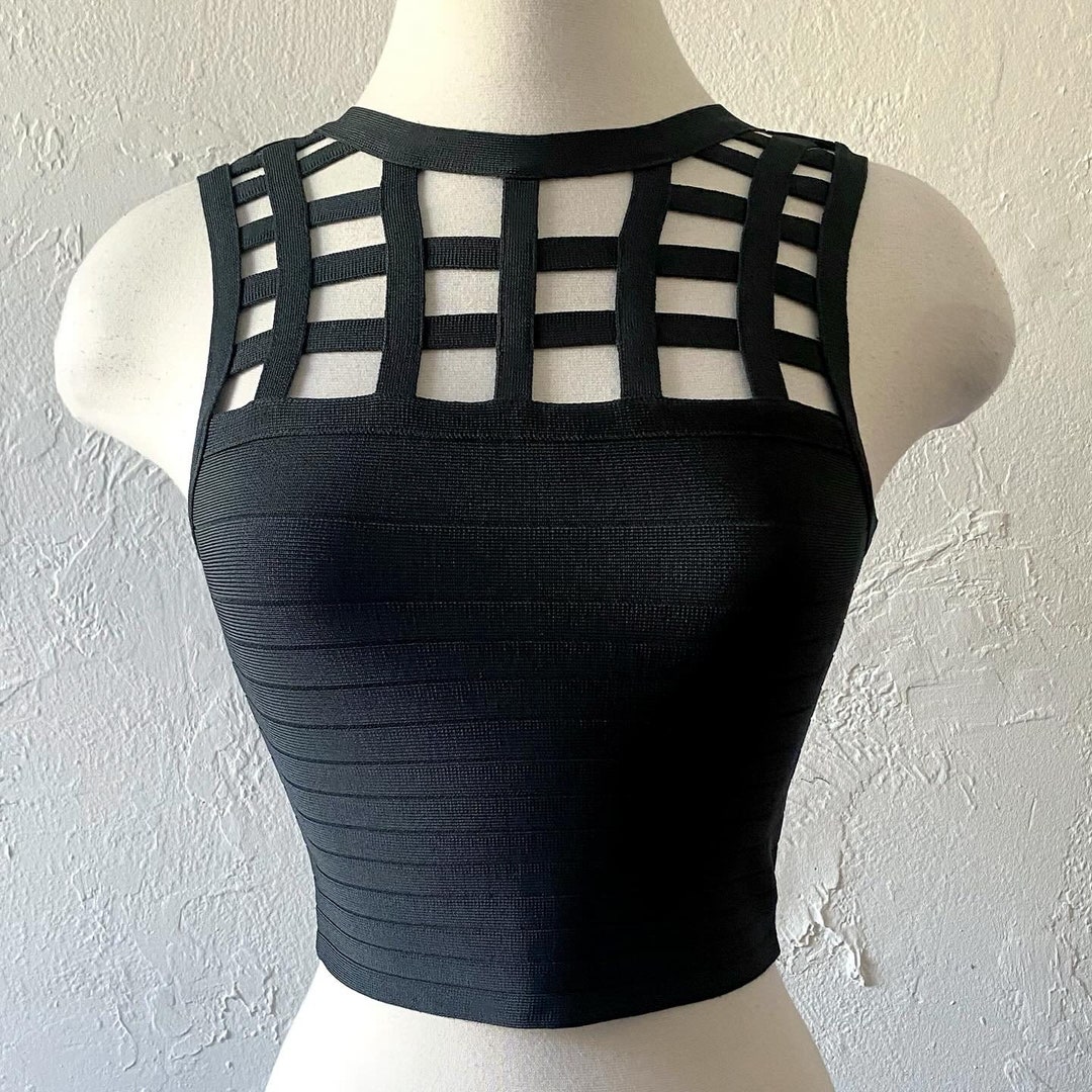 Bebe Bandage Cage Crop Top NWT - Etsy