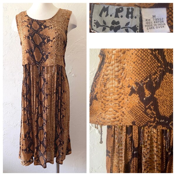 Snake Print Dress - Etsy