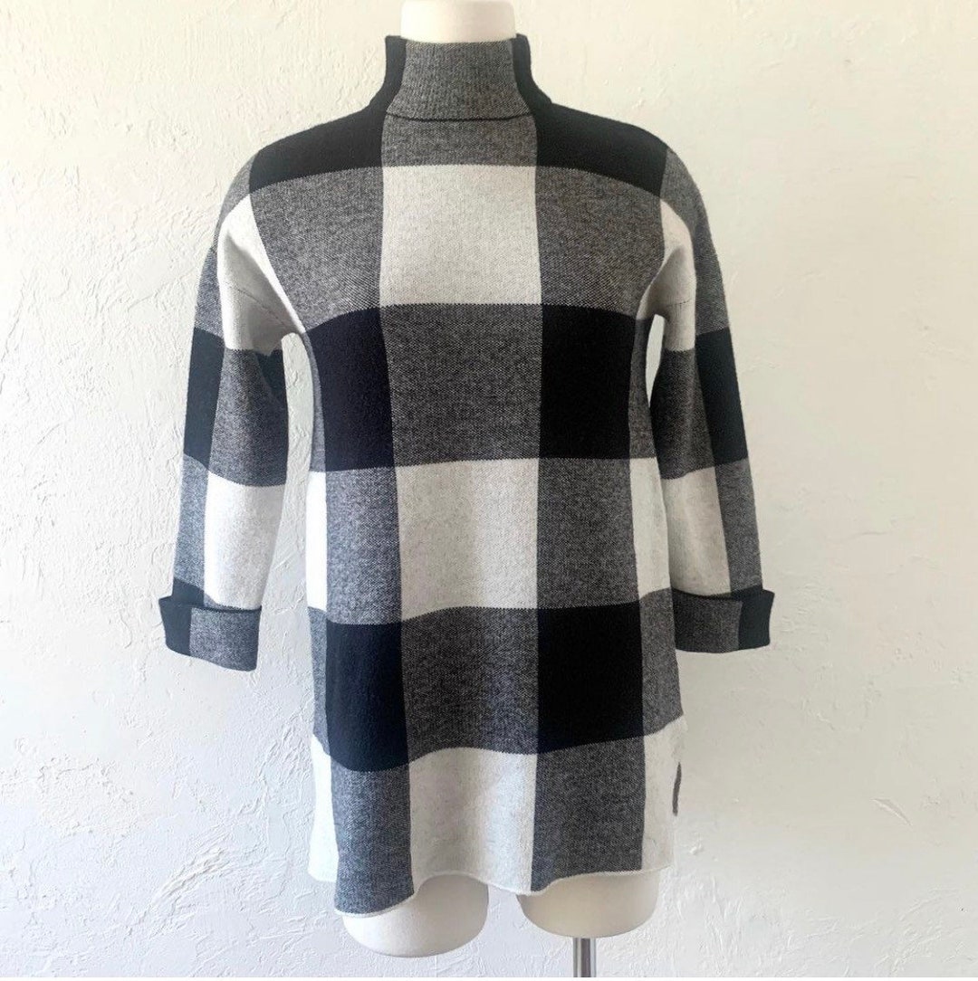 Max Studio Check Sweater - Etsy
