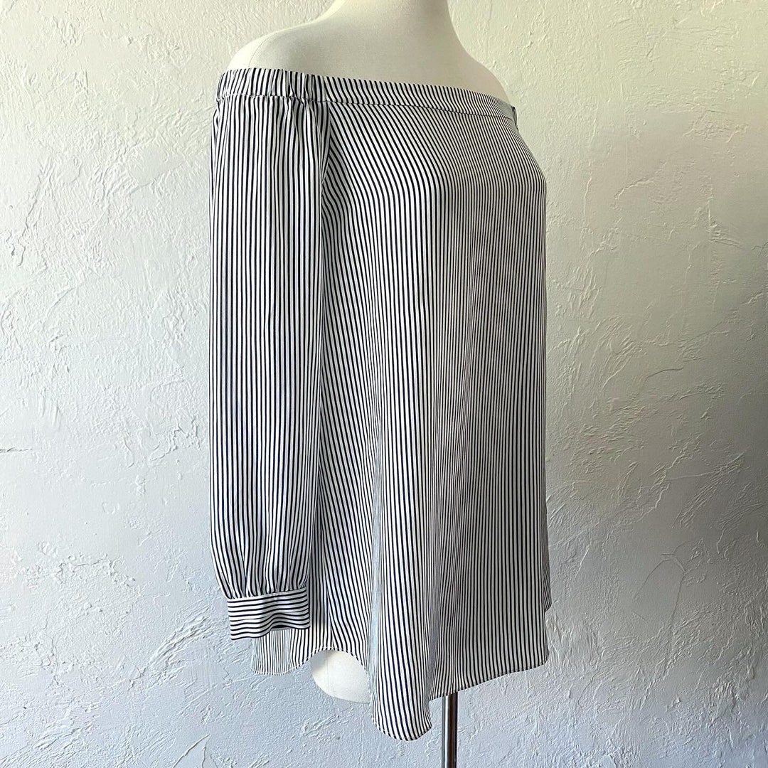 Cabi Silk off the Shoulder Stripe Tunic / Mini Dress - Etsy