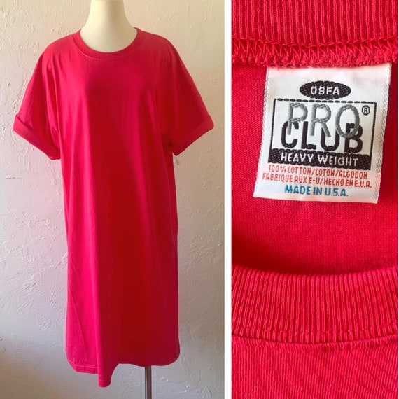 90s Pro Club red oversized tee-shirt dress XL - Gem