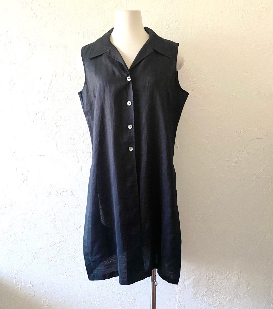Toto N Ko Linen High Slit Shirt - Etsy