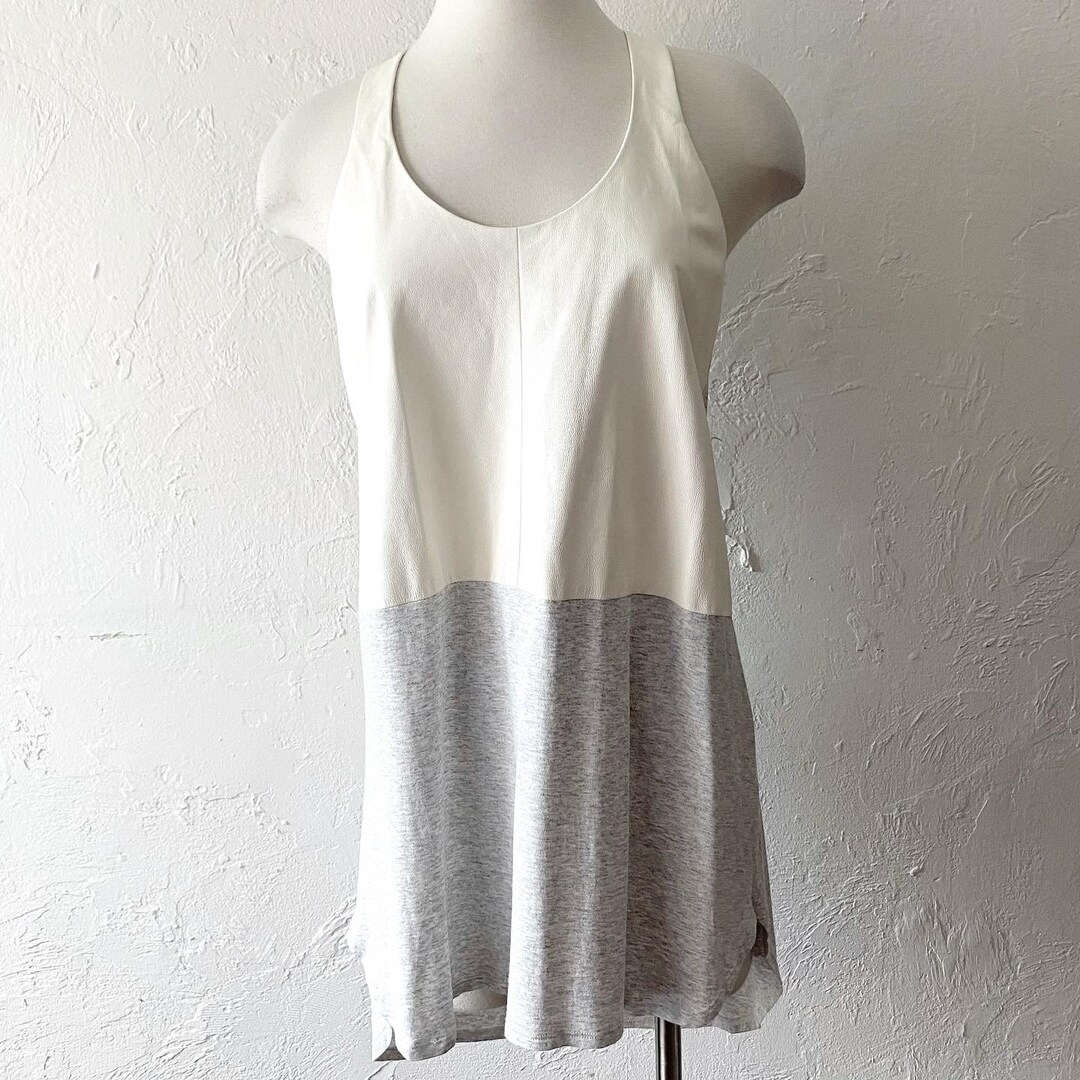 NWT Mason Leather Contrast Tank - Etsy