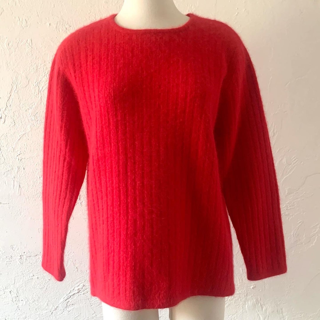 Vtg Fuzzy Angora Sweater - Etsy