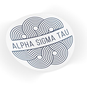 AST Alpha Sigma Tau Geo Scroll Sticker - Etsy