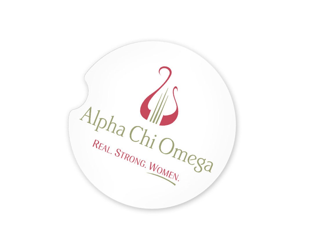 AXO Alpha Chi Omega Logo Sandstone Car Coaster Greek Sorority - Etsy