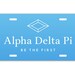 Adpi Alpha Delta Pi Logo Diamond Aluminum Sorority License - Etsy