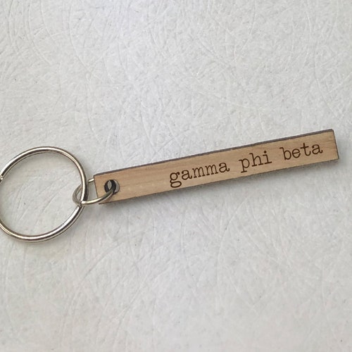 Gamma Phi Beta Sorority Keychain Gphi Sorority Key Chain | Etsy