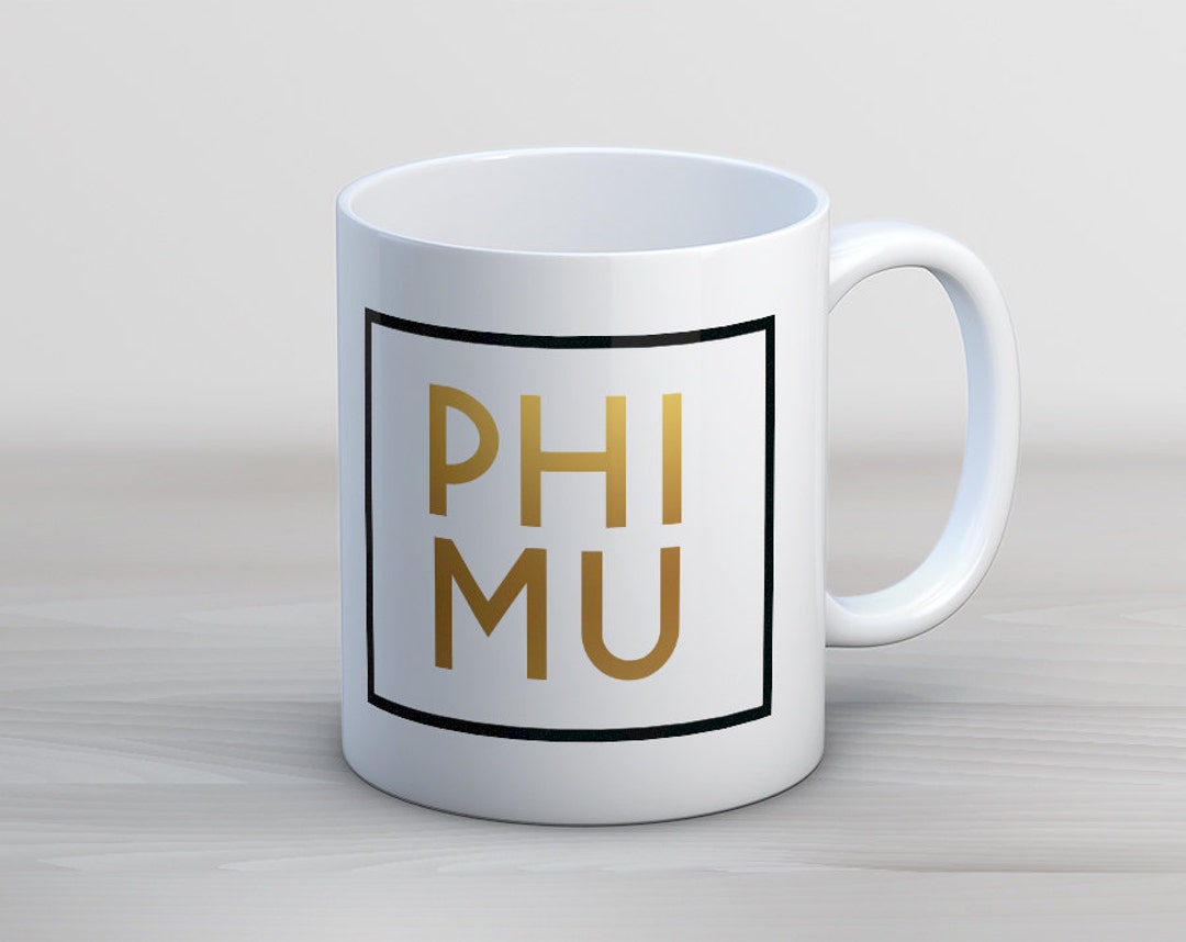 Phi Mu Faux Foil Mug Sorority Coffee Mug - Etsy