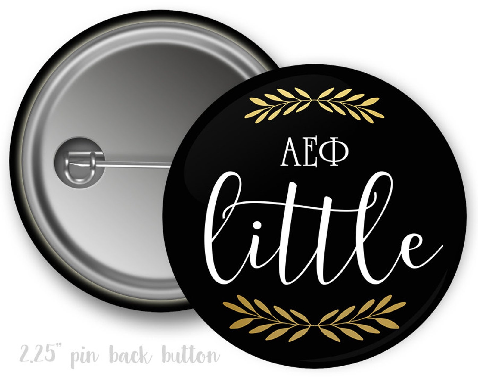 Aephi Alpha Epsilon Phi Little Sister Faux Gold Foil and Black | Etsy