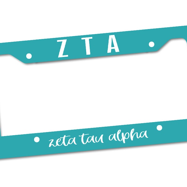 Zeta Tau Alpha License Plate Frame - Etsy