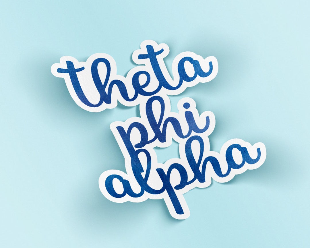 TPA Theta Phi Alpha Watercolor Script Sticker - Etsy