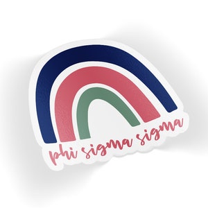 Phisig Phi Sigma Sigma Rainbow Sticker - Etsy
