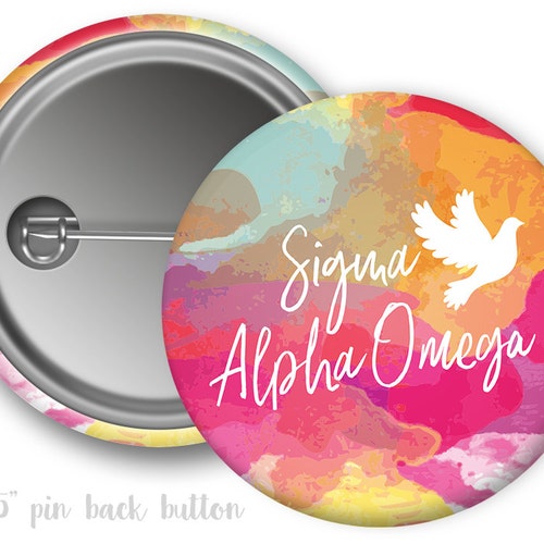 SAO Sigma Alpha Omega Circle Script Sticker - Etsy