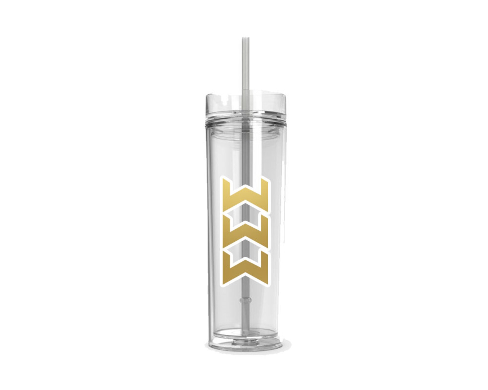 Trisigma Sigma Sigma Sigma Gold Letters Skinny Tumbler - Etsy