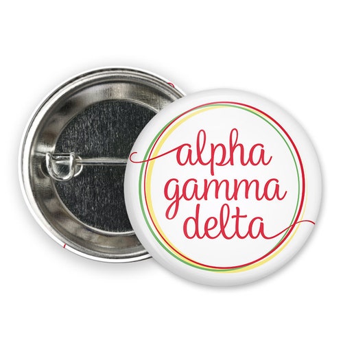 Alpha Gamma Delta Script Wooden Sign | Etsy