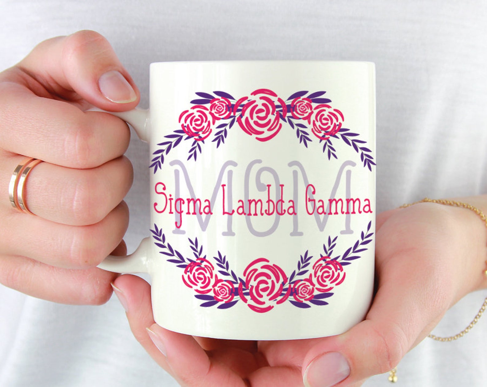 SLG Sigma Lambda Gamma Mom Floral Mug Sorority Coffee Mug | Etsy