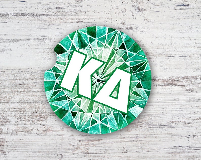 KD Kappa Delta Jewel Sandstone Car Coaster Greek Sorority Life - Etsy