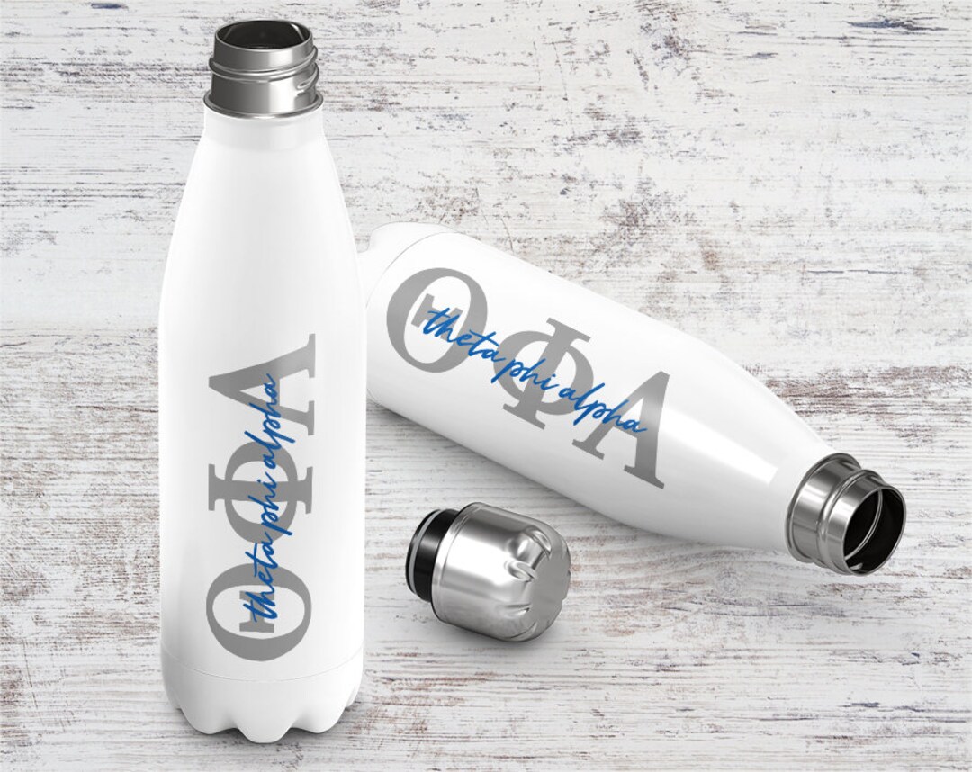 TPA Theta Phi Alpha Letters Script White Tapered Stainless - Etsy