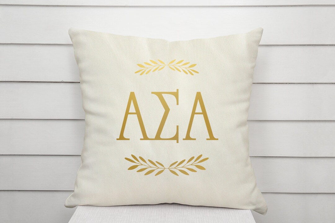 ASA Alpha Sigma Alpha Letters Foil Pillow Choose Your Pillow - Etsy