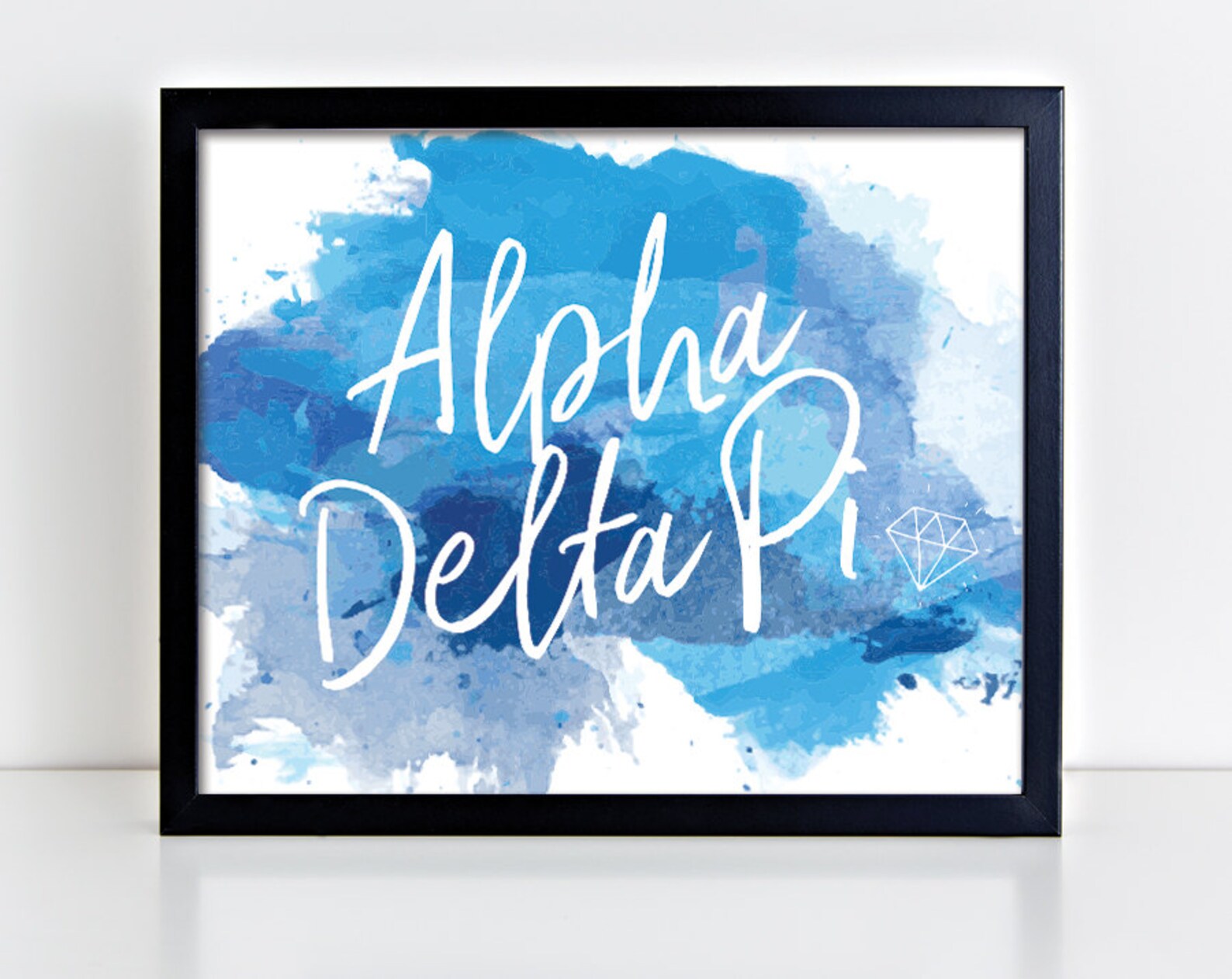 Adpi Alpha Delta Pi Watercolor Script Ready to Frame Poster - Etsy