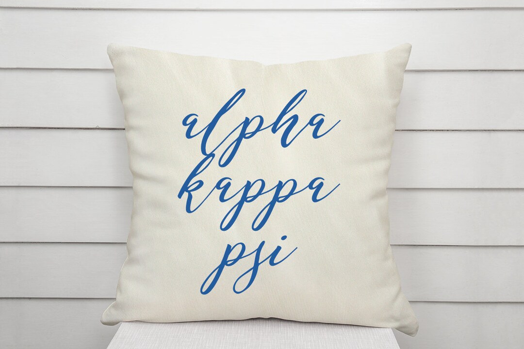 Akpsi Alpha Kappa Psi Script Pillow - Etsy