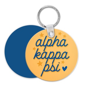 Akpsi Alpha Kappa Psi Star Keychain Sorority Gift Sorority - Etsy