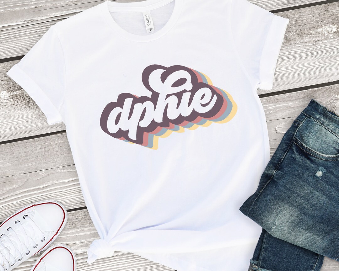 Dphie Delta Phi Epsilon Retro Script Greek Sorority Tee - Etsy