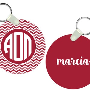 AOII Alpha Omicron Pichevron Monogram Custom Keychain Sorority - Etsy