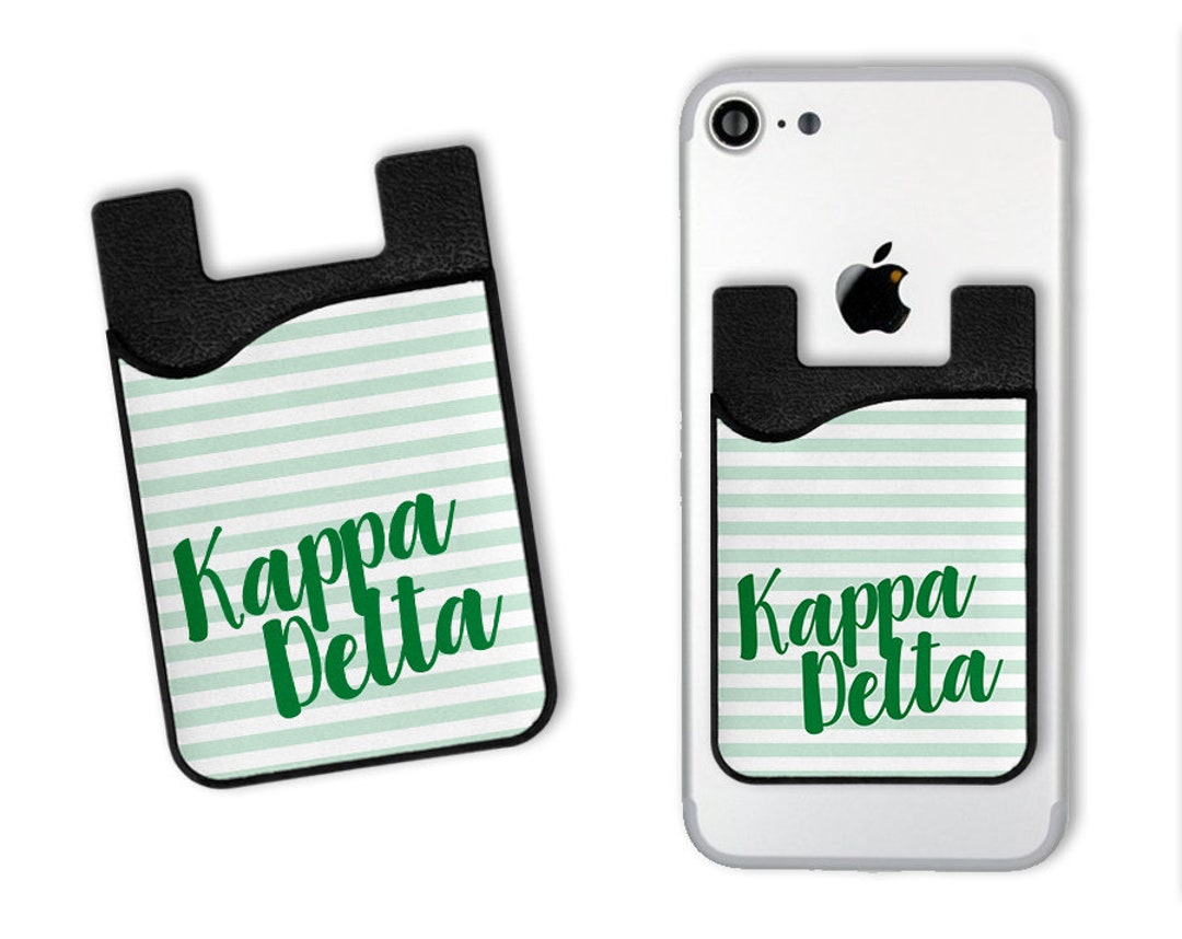 KD Kappa Delta Striped Cell Phone Card Caddy - Etsy