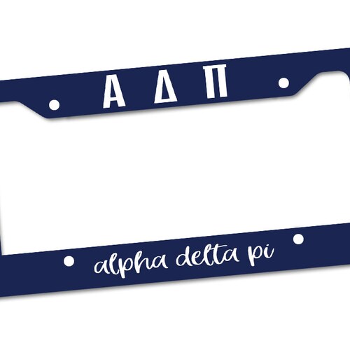 Adpi Alpha Delta Pi Watercolor Script Aluminum Sorority Etsy