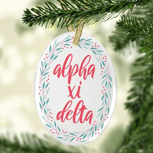 Axid Alpha Xi Delta Script Pillow - Etsy