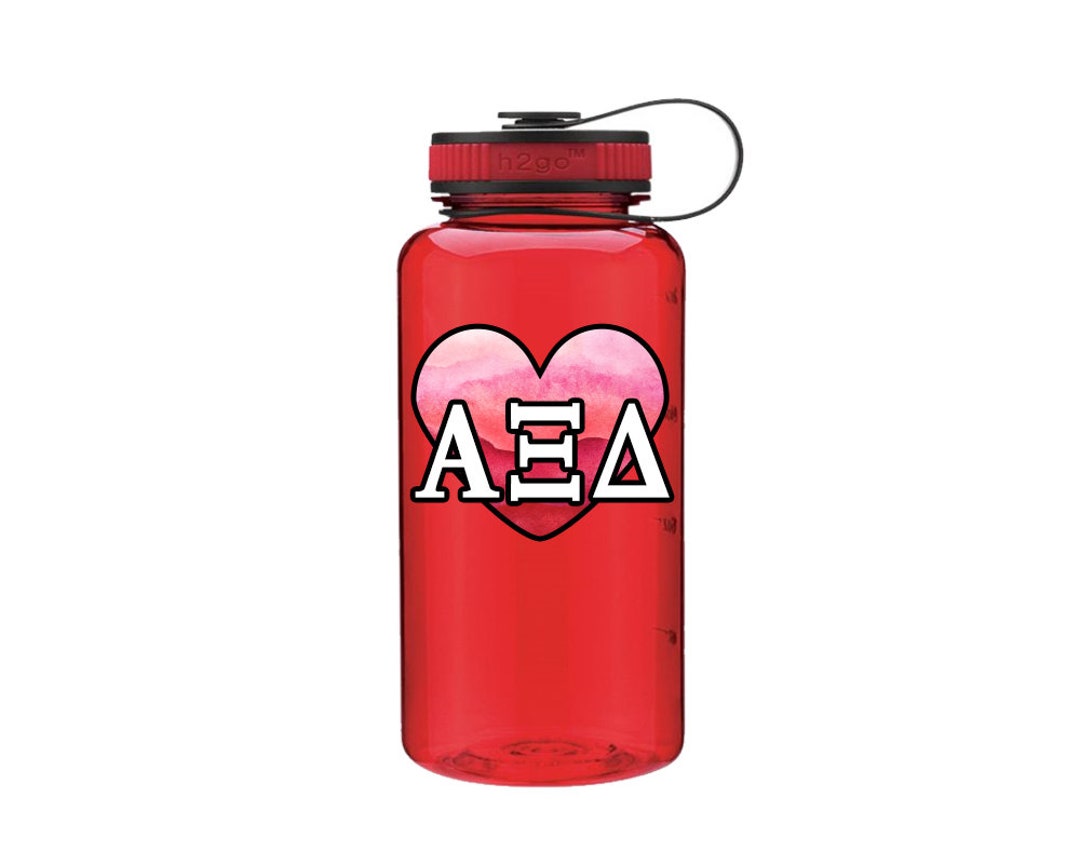 Axid Alpha Xi Delta Heart Wide Mouth 34 Ounce Sorority Water - Etsy