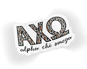 Alpha Chi Sticker | Etsy