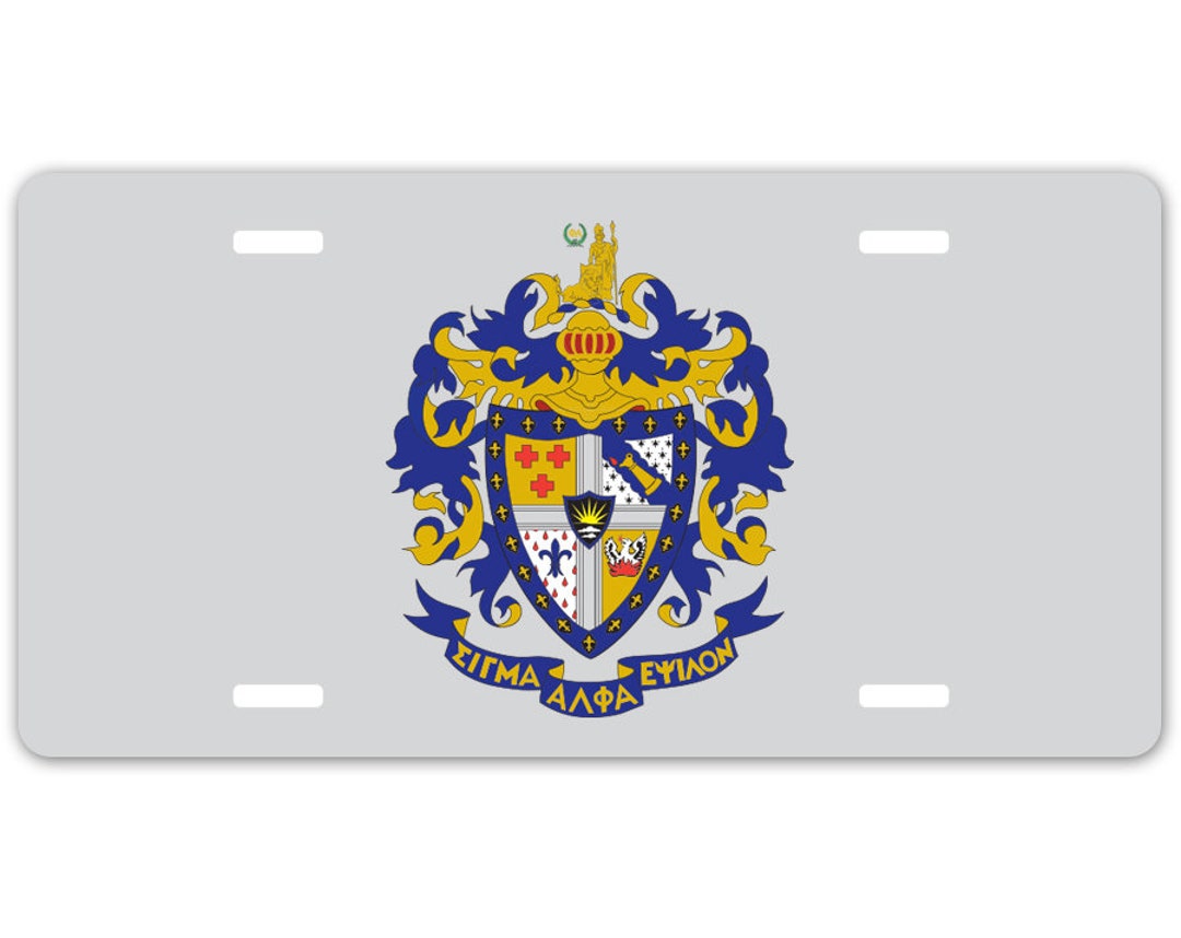 SAE Sigma Alpha Epsilon Crest Aluminum Fraternity License - Etsy