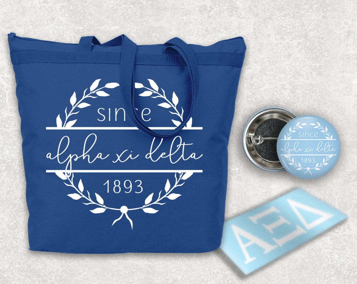 Axid Alpha Xi Delta Since 1893 Sorority Gift Set Includes Tote | Etsy