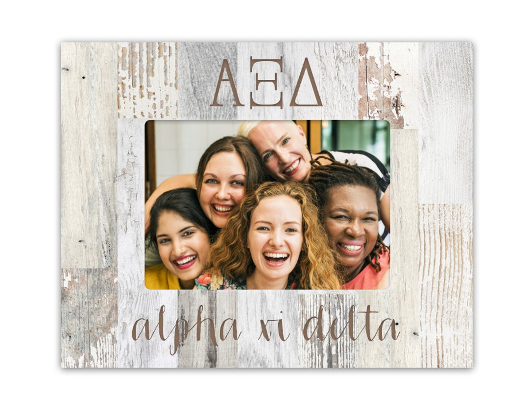 Axid Alpha Xi Delta Faux Barnwood Style Frame - Etsy