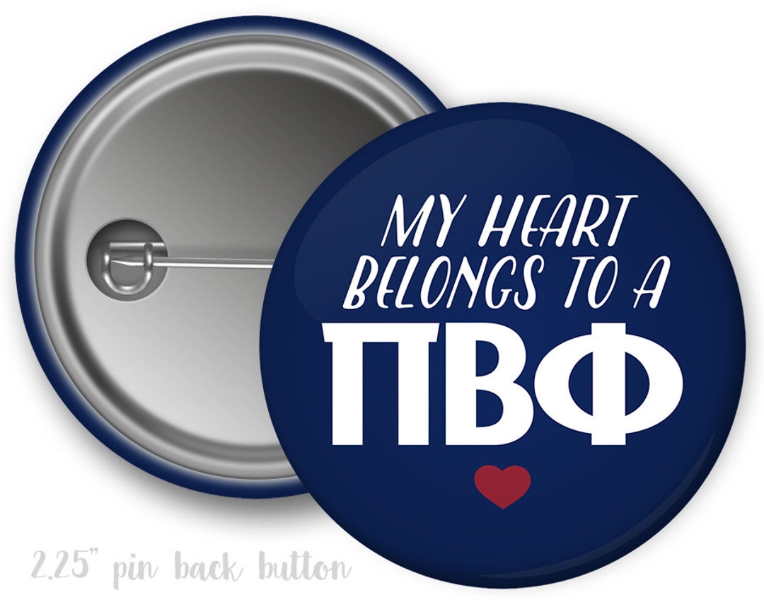 Piphi Pi Beta Phi Boyfriend Single or Bulk 2.25 Pinback - Etsy