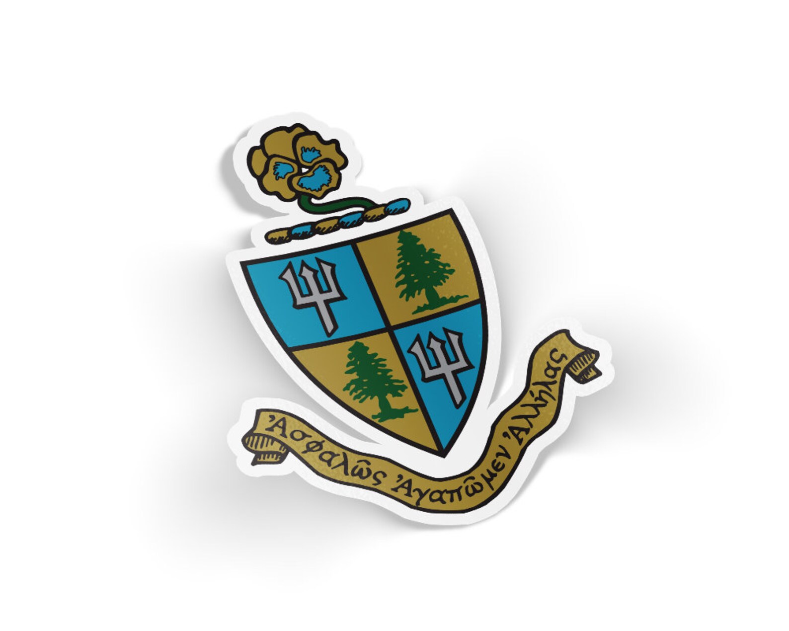Tridelta Delta Delta Delta Crest Sticker - Etsy