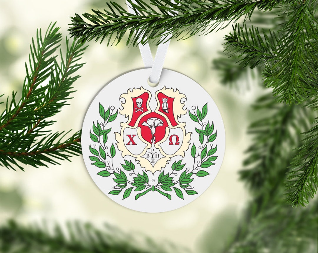Chio Chi Omega Crest 3 Inch Acrylic Christmas Ornament Greek - Etsy