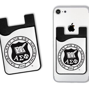 Asphi Alpha Sigma Phi Seal Cell Phone Card Caddy - Etsy