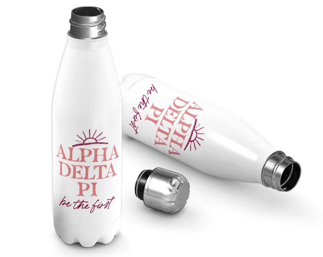 Adpi Alpha Delta Pi Sun White Tapered Stainless Steel Water - Etsy