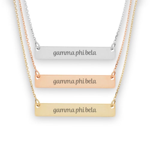 Gamma Phi Beta Sorority Necklace Gphi Sorority Necklace - Etsy