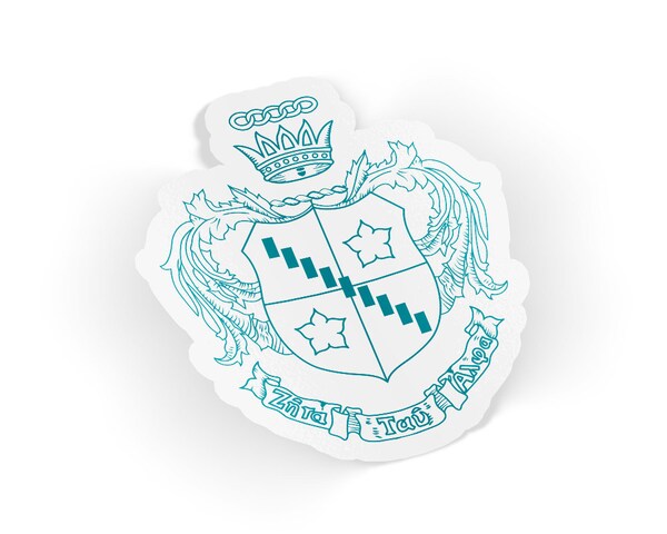 ZTA Zeta Tau Alpha Crest Sticker - Etsy