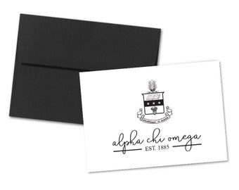 Alpha Chi Omega Notecards - Etsy